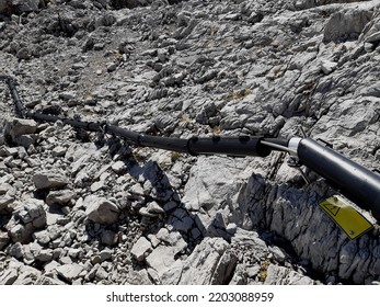 High Voltage Cable Attached Limestone Rock Stock Photo 2203088959 ...