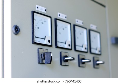 High Voltage Control Panel System Ampermetes Stock Photo (Edit Now ...