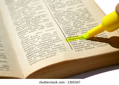 Highlighting Word Important Stock Photo 1305347 | Shutterstock