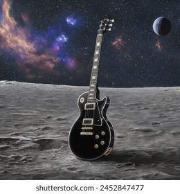 Dimly Lit Lunar Surface Shining Black AI-generated image 2452845525 ...