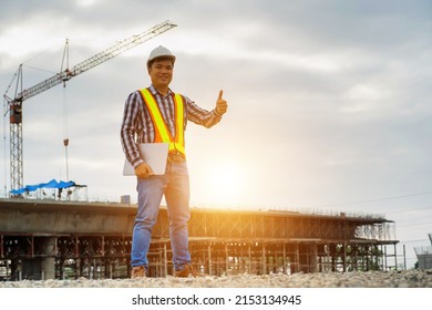 Highway Engineers Use Drones Survey Highway Stock Photo 2153134945 ...