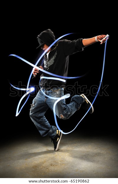Hip Hop Dancer Performing Led Lights Stock Photo 65190862 | Shutterstock