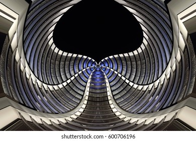 Hitech Spider Luminous Grid Structure Backlit Stock Photo (Edit Now ...