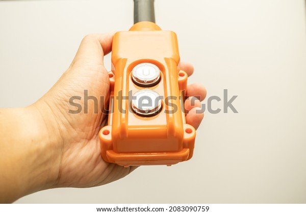 Hoist Push Button Switch Isolated Hand Stock Photo 2083090759 ...