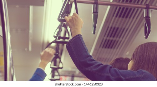 Hold Pole While Bus Stock Photo 1446250328 | Shutterstock