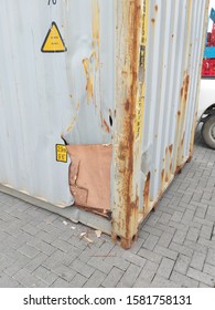 Hole On Rust Container Side Stock Photo 1581758131 | Shutterstock