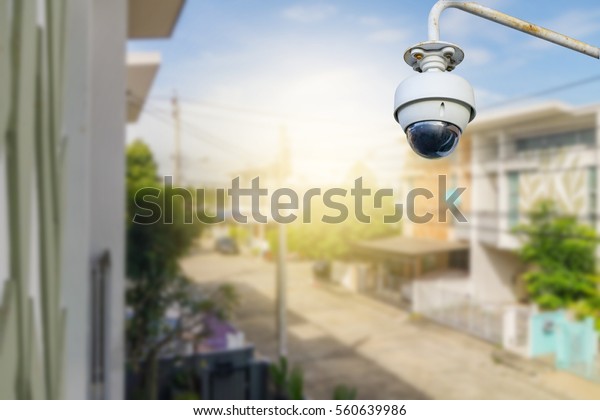 Home Security Concept Cctv Camera Surveillance Stock Photo 560639986 ...