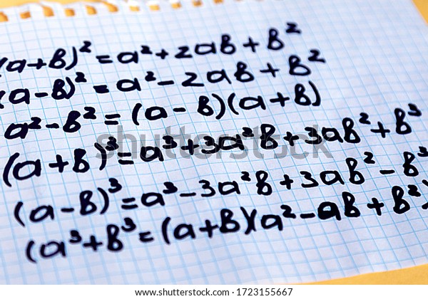 Homeschool Maths Concept Notepad Math Formulas ภาพสต็อก 1723155667 ...