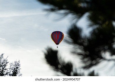 Hopper Small Hotair Balloon Floating By Stock Photo 2024904707 ...