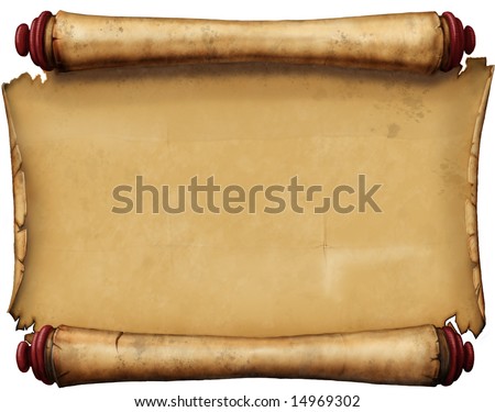 Horizontal Old Blank Scroll Stock Photo (Edit Now) 14969302 - Shutterstock