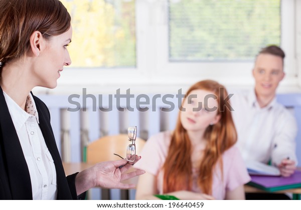 Horizontal View Lesson Classroom Stock Photo (Edit Now) 196640459