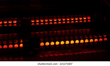 Hot Heating Element Inside Electric Furnace Stock Photo 221271007 ...