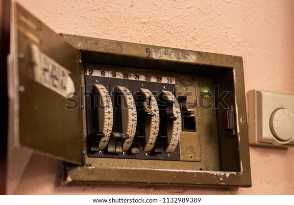 Hotel Lighting Control Panel Old Vintage Stock Photo 1132989389 ...