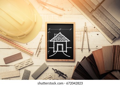 House Design Concept Material Sample House Stock Photo 672042823 ...