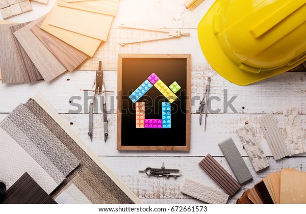 House Design Concept Material Sample House Stock Photo 672661573 ...