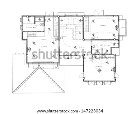 House Plan Ceiling Lighting Plan Stock Photo (Edit Now) 147223034 ...