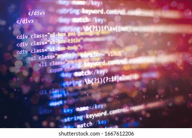 Abstract Computer Script Code Programming Code Stock Photo 708120694 ...