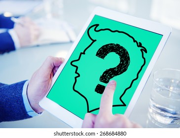 Human Brain Thinking Confusing Question Mark Stock Photo 268684880 ...