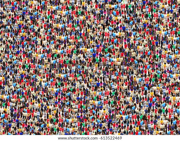 Human Crowd Consisting Different Bright People Stock Photo (Edit Now ...