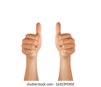 Human Doing Thumbs Both Hands Stock Photo 1635395902 | Shutterstock