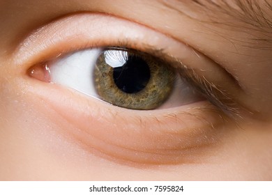 Beautiful Womans Open Eye Over Dark Stock Photo 24258895 | Shutterstock