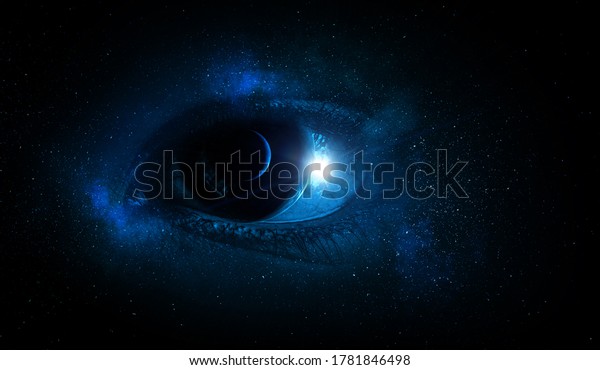 Human Eye Space Elements This Image Foto stock 1781846498 | Shutterstock