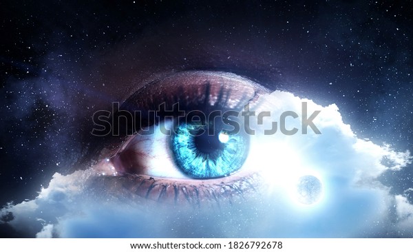 Human Eye Space Elements This Image Stock Photo 1826792678 | Shutterstock