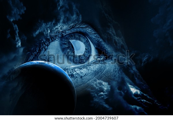 Human Eye Space Elements This Image Stock Photo 2004739607 | Shutterstock