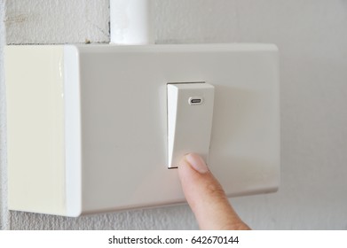 Human Finger Closed Toggle Switch Plastic Stock Photo 642670144 ...