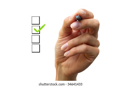Human Hand Choosing Between Different Options Stock Photo (Edit Now ...