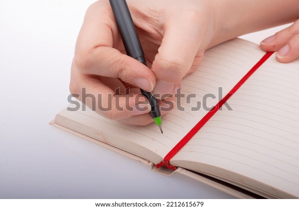 Human Hand Using Pen Write Down Stock Photo 2212615679 | Shutterstock