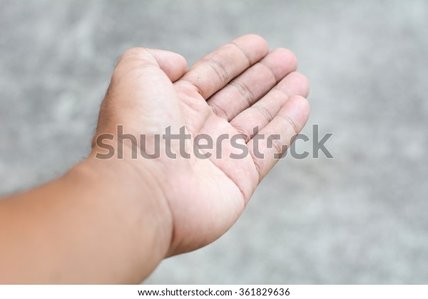 Human Handgray Background Stock Photo 361829636 | Shutterstock