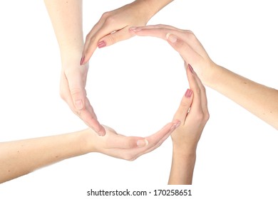Many Arms Young Girls Hands Making Stock Photo 320931092 | Shutterstock