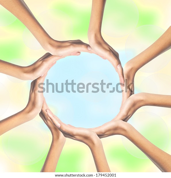 Human Hands Making Circle On Bright Stock Photo 179452001 | Shutterstock