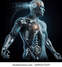 Human Cross Section Biology Machinery Mechanical AI-generated image ...