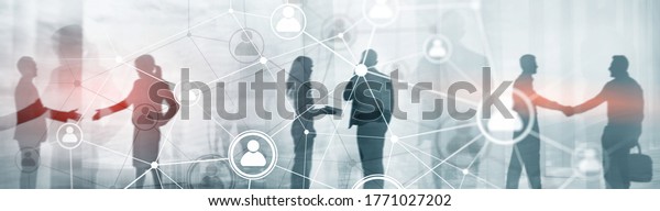 Human Network Map People Connection Panoramic Stock Photo 1771027202 ...