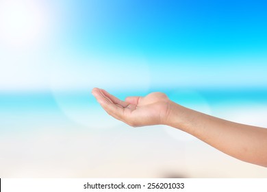 Human Open Empty Hands Palms Blurred Stock Photo 256201033 | Shutterstock