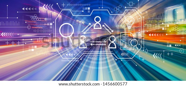 Human Resources Theme Abstract High Speed Stock Photo 1456600577 ...