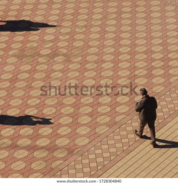 Human Shadows On Patterned Floor Stock Photo 1728304840 | Shutterstock