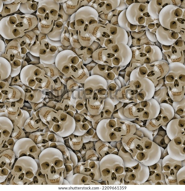 Human Skulls Multi Layered Stack Stock Photo 2209661359 | Shutterstock
