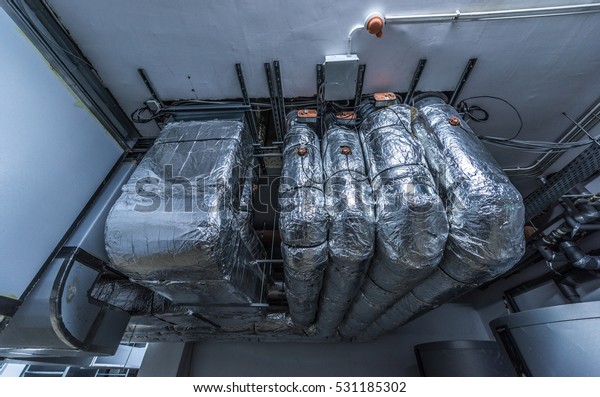 Hvac System Exposed Ceiling Pipes On Stock Photo 531185302 | Shutterstock