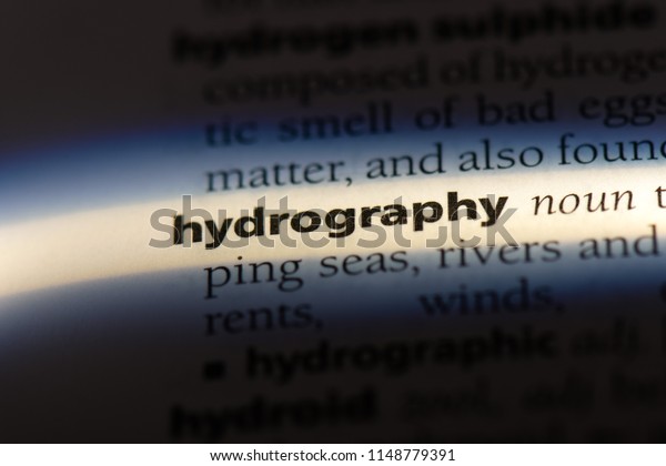 Hydrography Word Dictionary Hydrography Concept Stock Photo 1148779391 ...