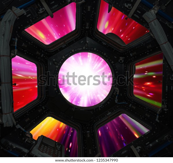 Hyper Jump Window Spaceship Elements This Stock Photo 1235347990 ...
