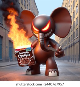 Hyper Realistic Image Evil Melvin Elephant AI-generated image ...