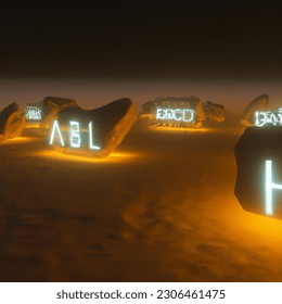 Hyper Realistic Render Large Sand Stones — изображение, созданное ИИ ...