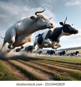Hyper-realistic Image White Charolais Cow White Imagen generada por IA ...