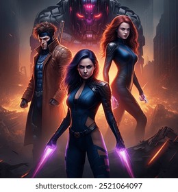 Hyper-realistic Poster X-men Theme Featuring Gambit AI-generated image 2521062409 | Shutterstock