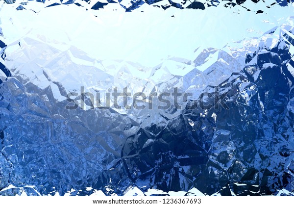Ice Background Figured Ice Triangular Blue Stock Photo 1236367693 ...