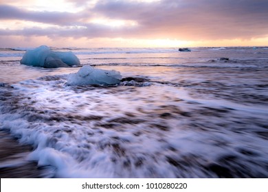 Ice Beach Waves Stock Photo 1010280220 | Shutterstock