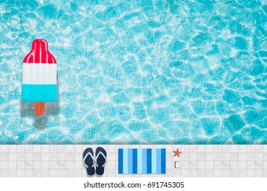Ice Cream Pool Float Floating Refreshing Stock Photo 691745305 ...